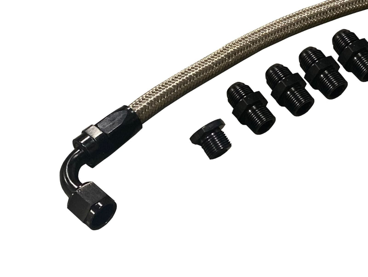 LS Crossover Fuel Line Kit -6AN -8AN S1 LS2 LS3 LS6 LS7 LSX V8 With Ad ...