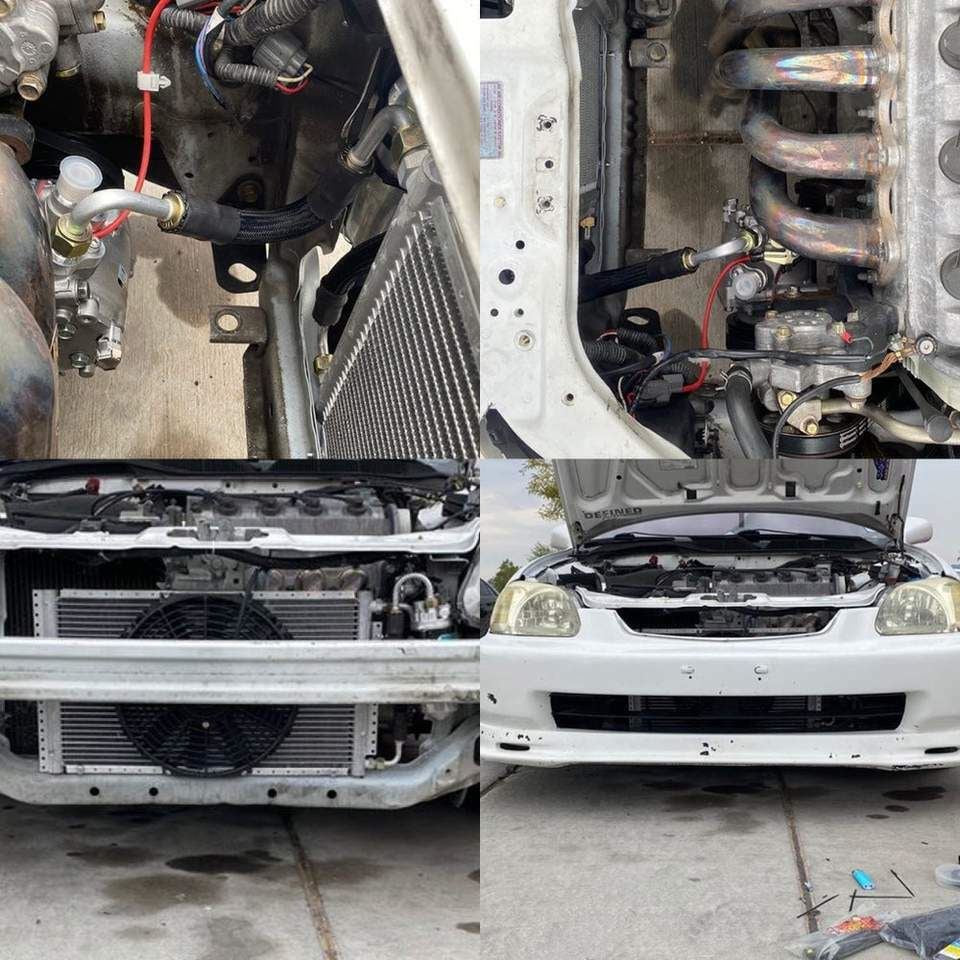 B Series AC Line Tuck Kit For Honda Acura Civic Si Integra DC2 DC B16 ...