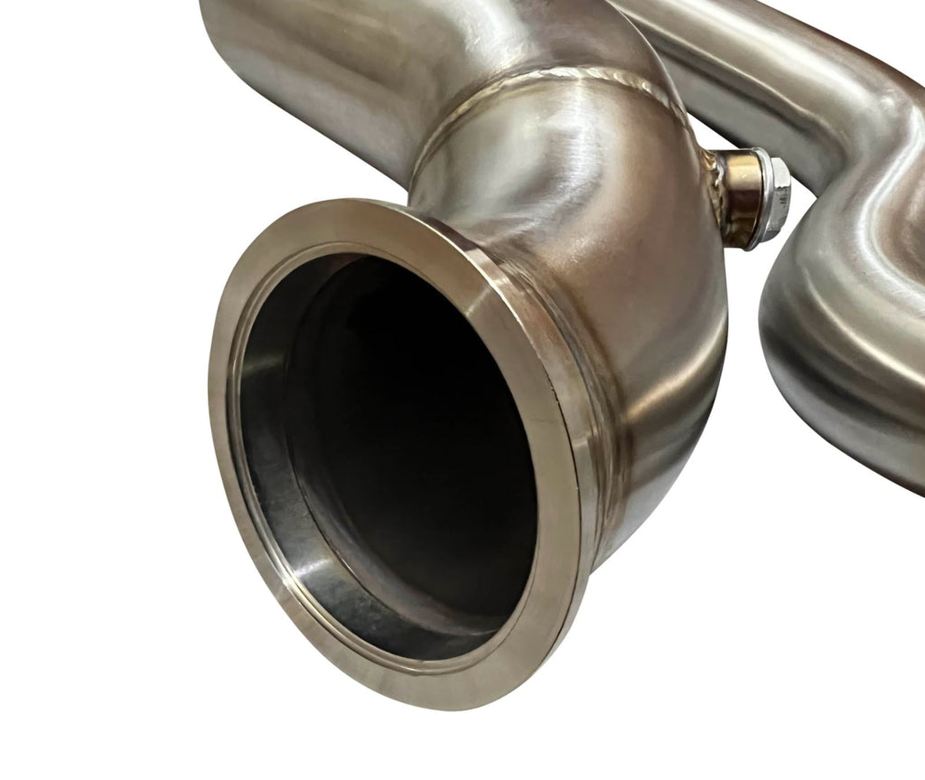 B Series Tear Drop Hood Exit Up Pipe Dump Tube for Top Mount Turbo Man ...