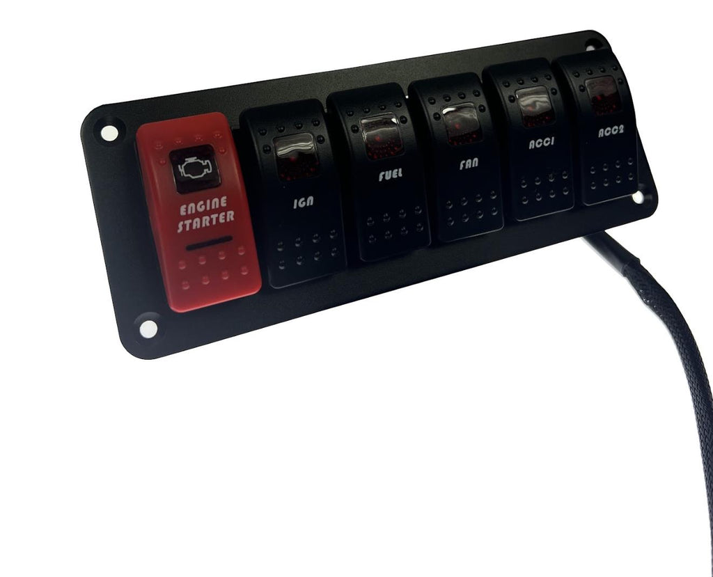 6 Gang Electronic Switch Panel Universal Circuit Control Relay Toggle Rocker - JackSpania Racing