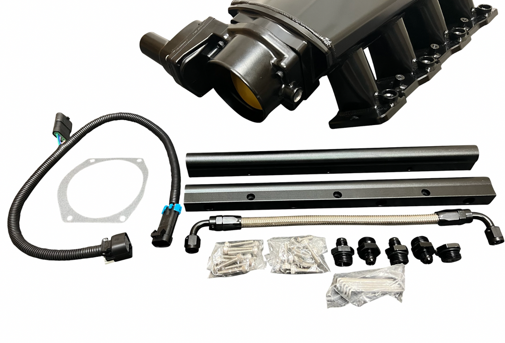 LS Low Profile Metal Fabricated Intake Manifold DBW LS1 LS2 LS6 92mm 1 ...